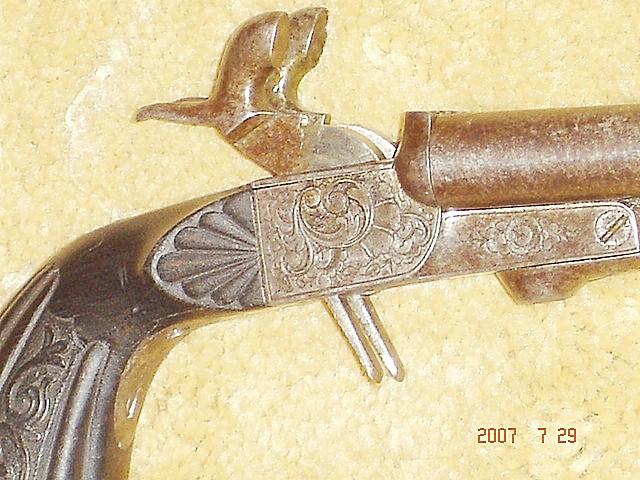 French "Boissy" 2 Barrel 12 Mm Pinfire Pistol Fact. Eng. For Sale at ...