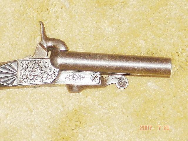 French "Boissy" 2 Barrel 12 Mm Pinfire Pistol Fact. Eng. For Sale at ...