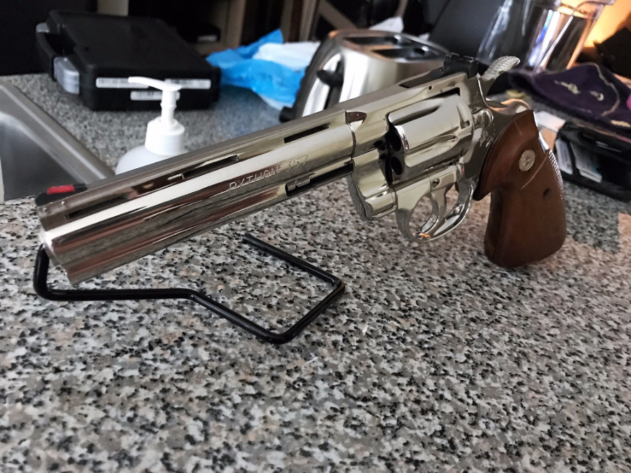 Colt Python Nickel High Collector Grade 6 Inch 357 1980 .357 Magnum For ...