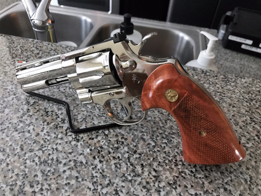 Colt Python Nickel Possible Unfired New 4 Inch 357 1978 .357 Magnum For Sale at GunAuction.com ...