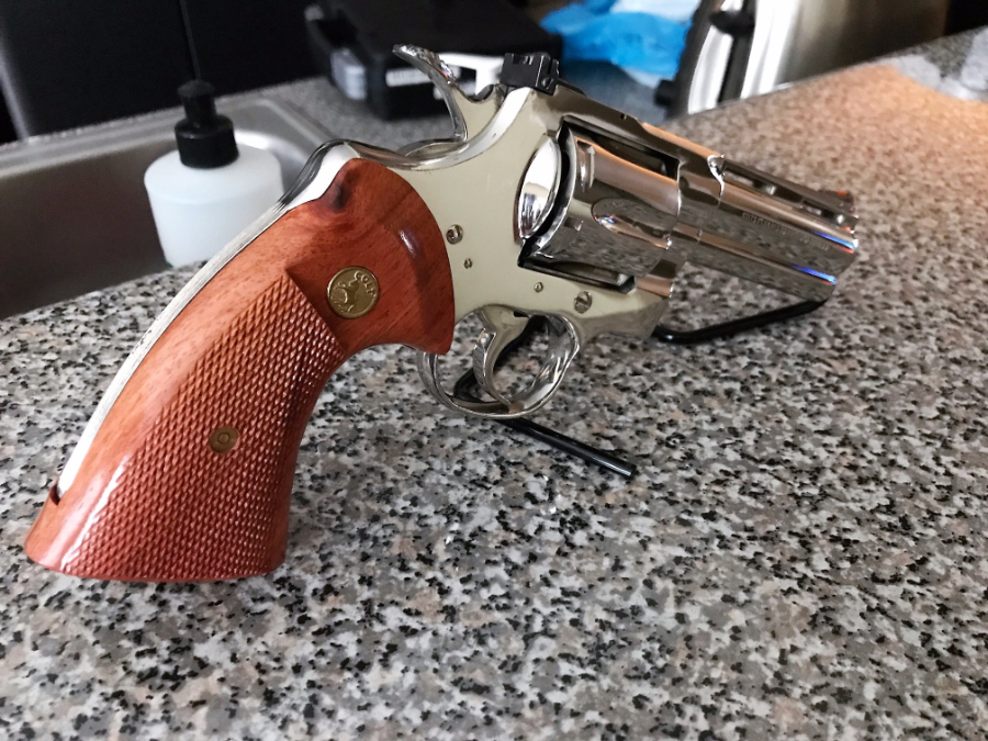 Colt Python Nickel Possible Unfired New 4 Inch 357 1978 .357 Magnum For Sale at GunAuction.com ...