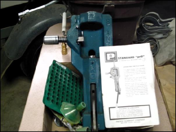Pacific O Frame Reloading Press Blue In Color For Sale at GunAuction ...