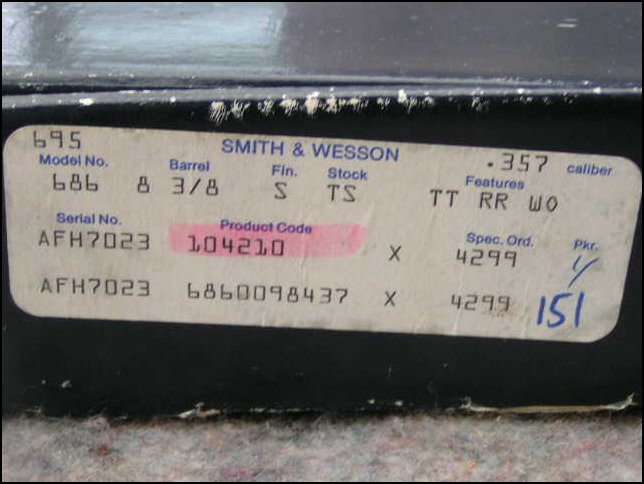 Smith & Wesson 686 Combat .357mag 8 3/8 Inch Bbl For Sale at GunAuction ...