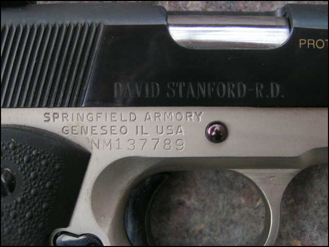 Springfield Armory (Geneseo, Il) Nat`L Match 1911 Uspsa/Ipsc Prototype ...