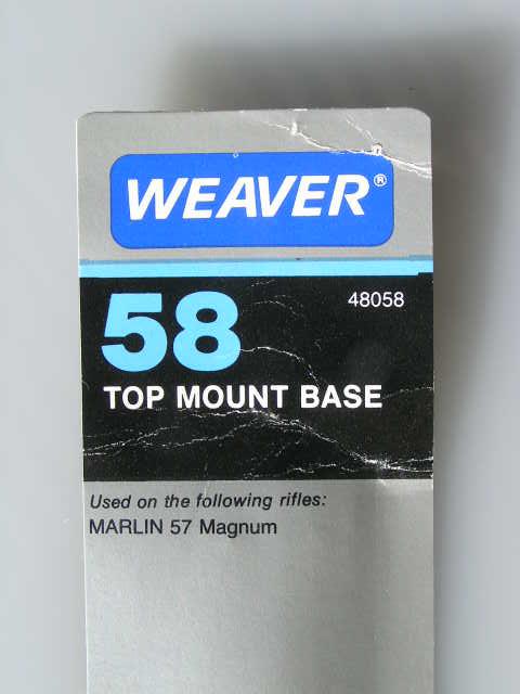 Weaver #58 Base For Marlin 57 Magnum For Sale at GunAuction.com - 8433858