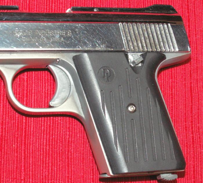 Davis Industries - P-380 CHROMED SINGLE ACTION 380 ACP PISTOL - Picture 8