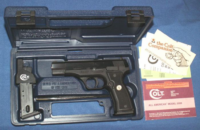 Colt All American Model 2000 9mm Pistol With Box For Sale at GunAuction ...