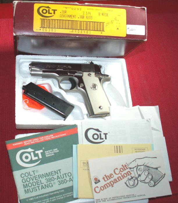 Colt Mk-Iv / Series 80 Government Model 380 Auto & Box For Sale at ...