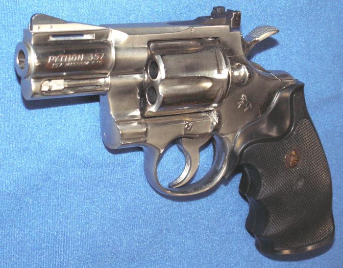 Colt Python 6 Shot Nickel 357 Magnum Revolver For Sale at GunAuction ...