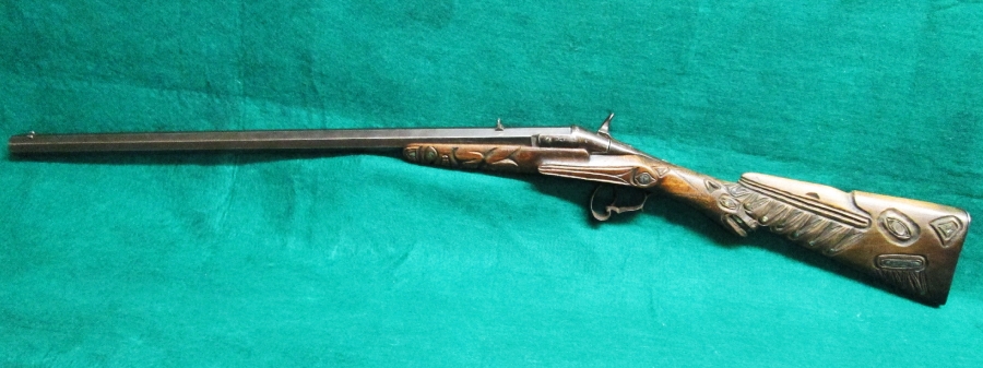 Flobert - Belgium Made Rifle Easter Island Totem Design 8mm Rimfire ...