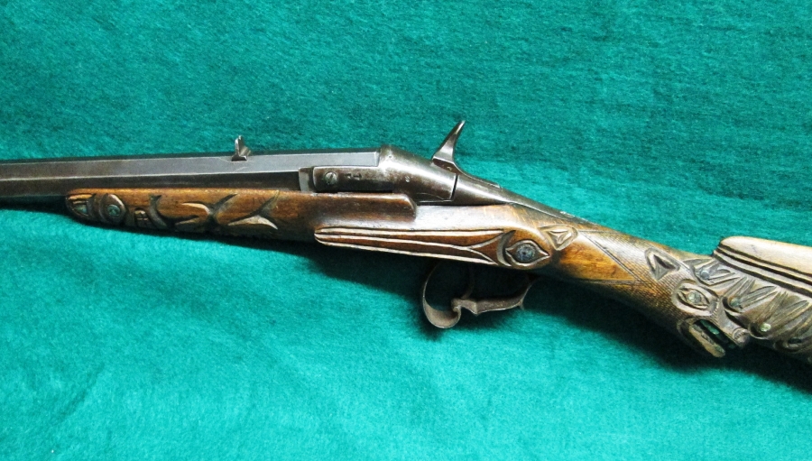 Flobert - Belgium Made Rifle Easter Island Totem Design 8mm Rimfire ...