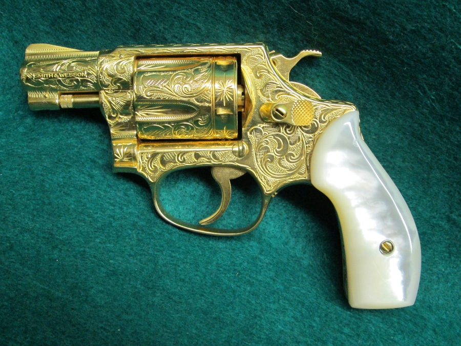 Smith & Wesson Gold Plated Mod 36 .38 Spl. Engraved By Flannery W ...