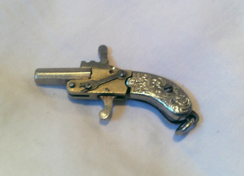Austria Miniature 2mm Pinfire watch fob pistol gun mini