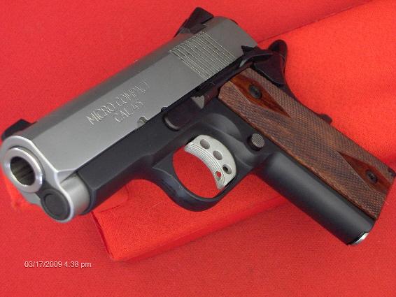 Springfield Armory Lw Bi -Tone 1911 Micro Compact Px9801l .45 Pistol W ...
