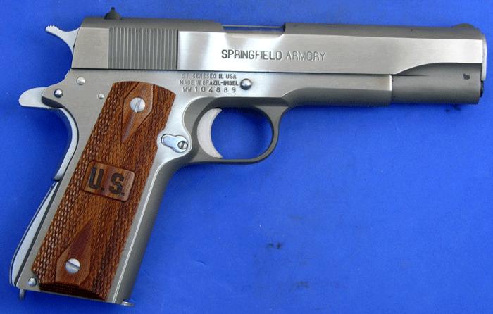 Springfield Armory (Geneseo, Il) 1911-A1 Mil Spec Stainless .45acp Semi ...