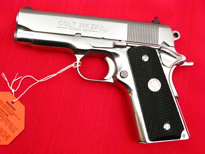 Colt - Officer'S Model .45 Acp Series 80 Ultimate Bright Stainless ...