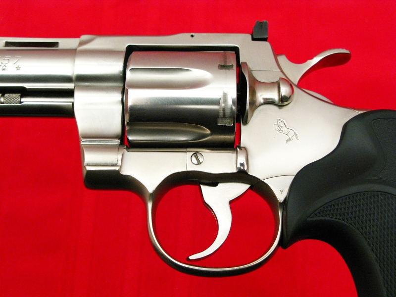 Colt - Python .357 Magnum 6-Inch, Satin Nickel Finish...Good Shape, No ...