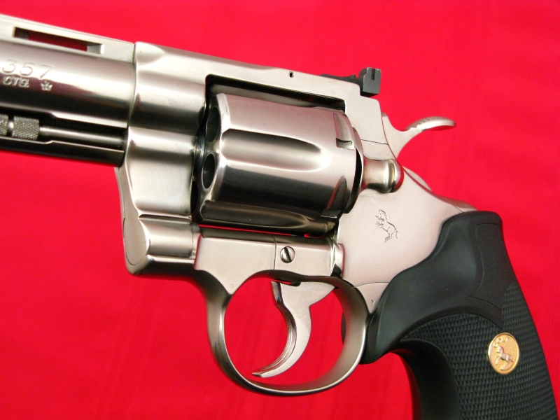 Colt - Python .357 Magnum 6-Inch, Satin Nickel Finish...Good Shape, No ...