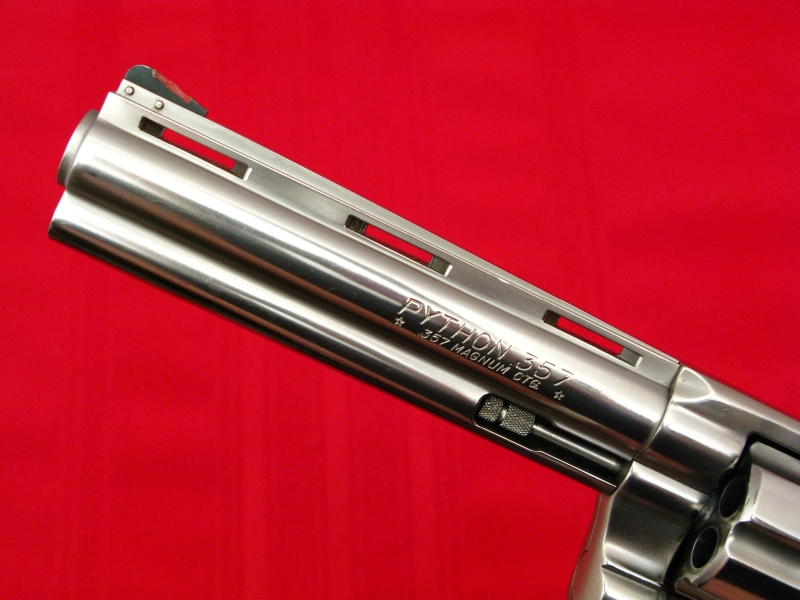 Colt - Python .357 Magnum 6-Inch, Satin Nickel Finish...Good Shape, No ...