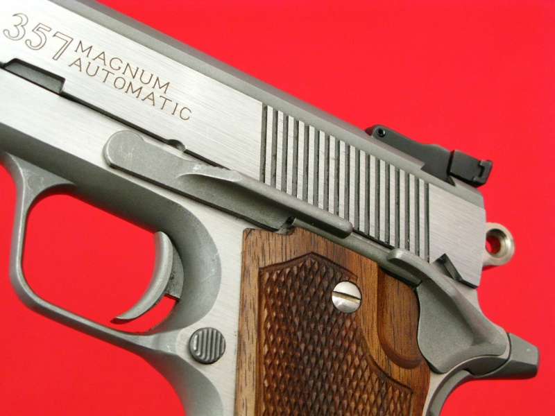 Coonan Arms - Model B .357 Magnum 1911...Stainless, Adj. Sights, Walnut ...