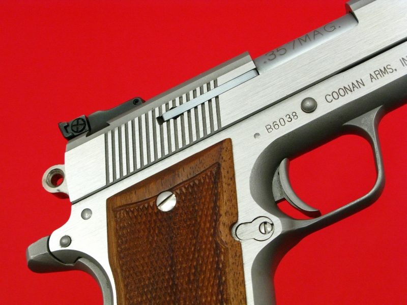 Coonan Arms - Model B .357 Magnum 1911...Stainless, Adj. Sights, Walnut ...