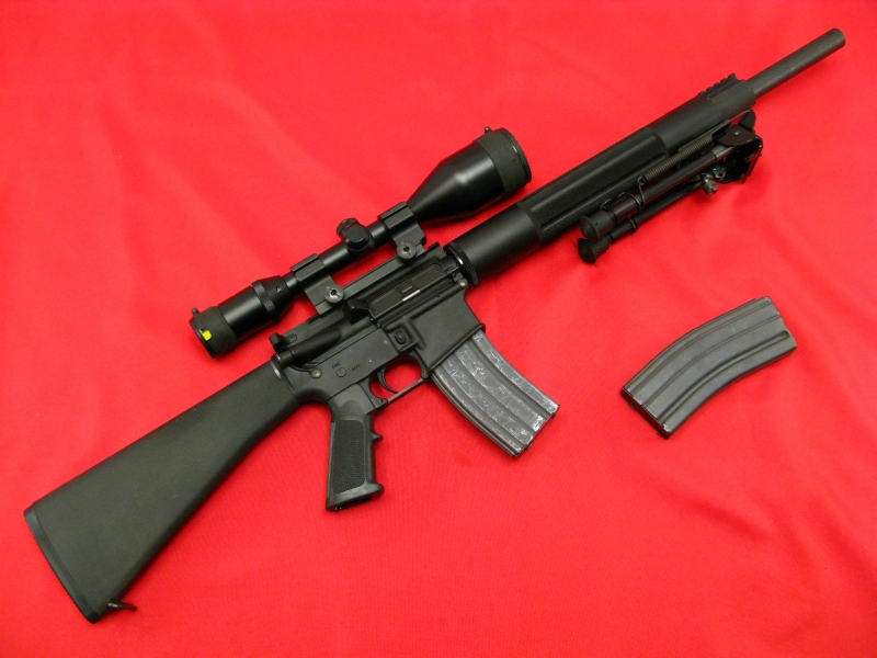 Bushmaster Ar-15 Flat-Top 20-In Ss Hbar Free-Float, Springfield Scope ...