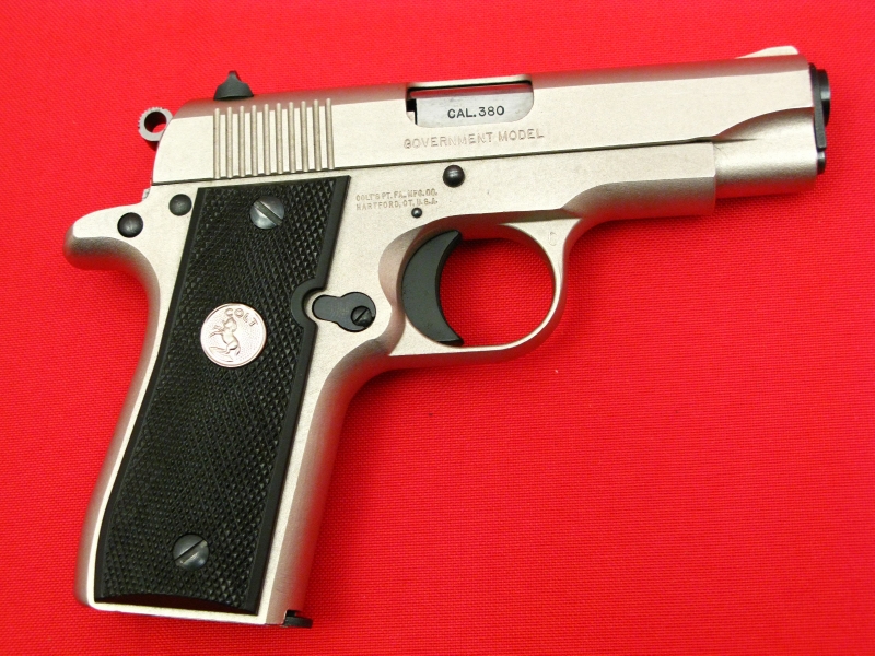 Colt - Government Model .380 Scarce Satin Nickel Finish...Good Shape In ...