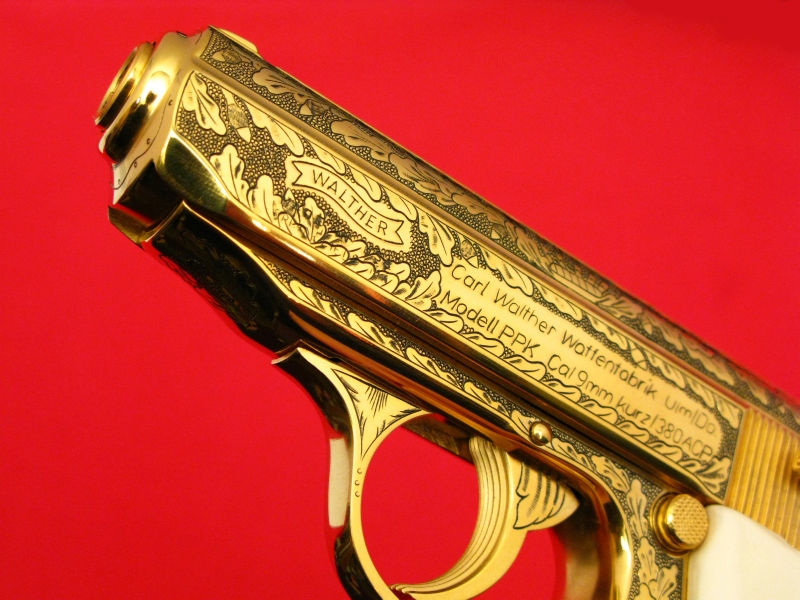 Walther - Ppk .380 Engraved Gold Plated, British Mi-6 Commemorative ...