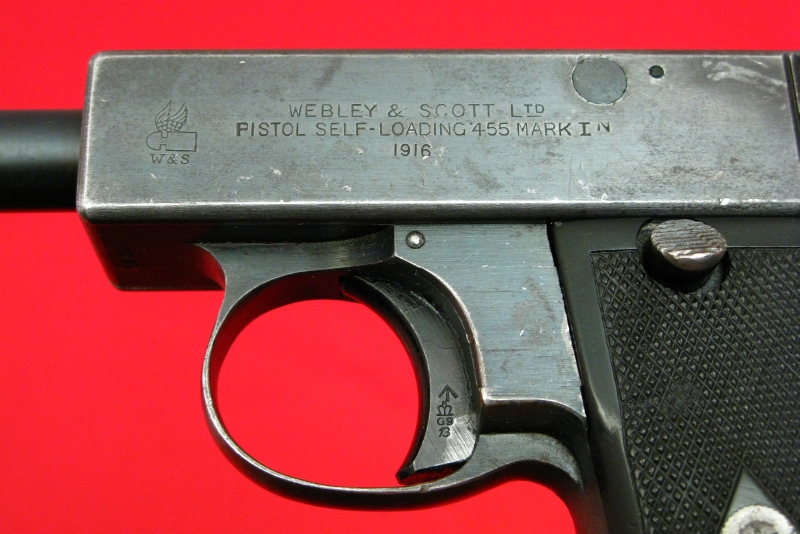 Webley & Scott Model 1913 Self-Loading Pistol .455 Mk 1 N Wwi British ...