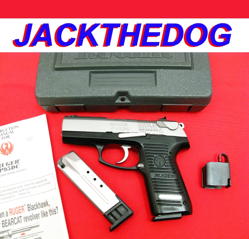 Ruger Model Kp95dc 9mm Double-Action/Decocker..Stainless/Poly...15-Shot ...