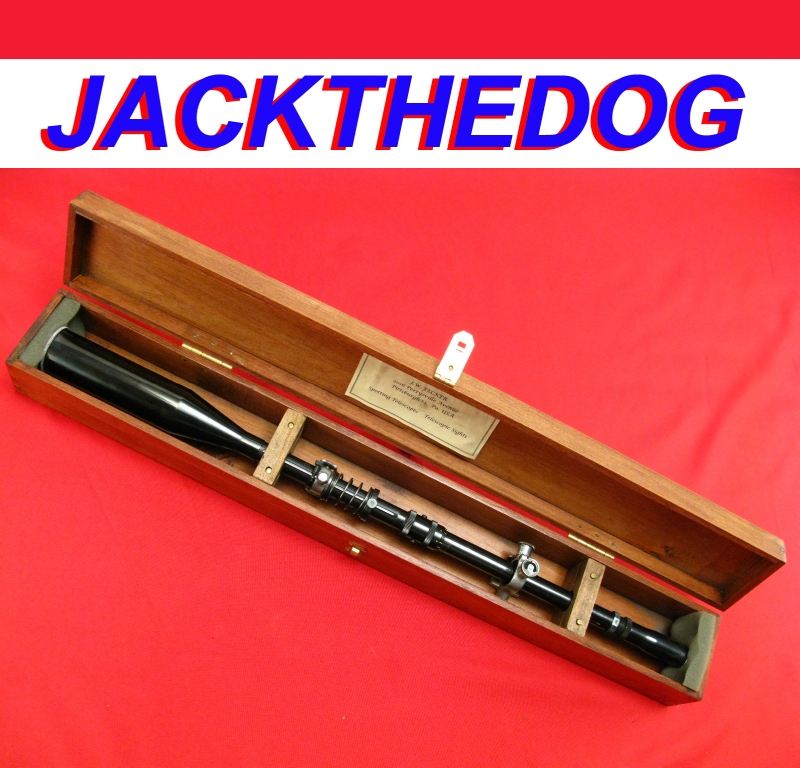 J.W. Fecker Champion 20x 1950`S Competition Rifle Scope W/ Mounts In ...