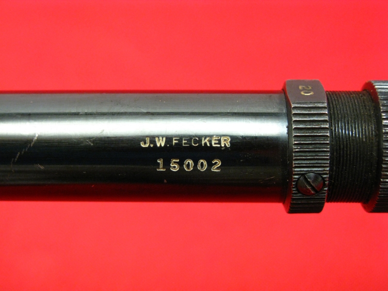 J.W. Fecker Champion 20x 1950`S Competition Rifle Scope W/ Mounts In ...