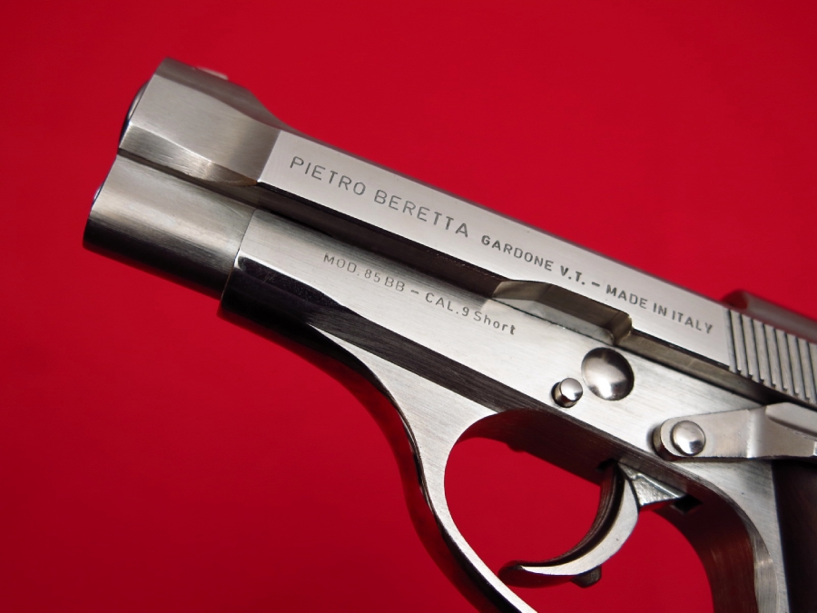 Beretta Model 85bb Cheetah .380 Nickel W/ Wood Grips...Made In Italy ...