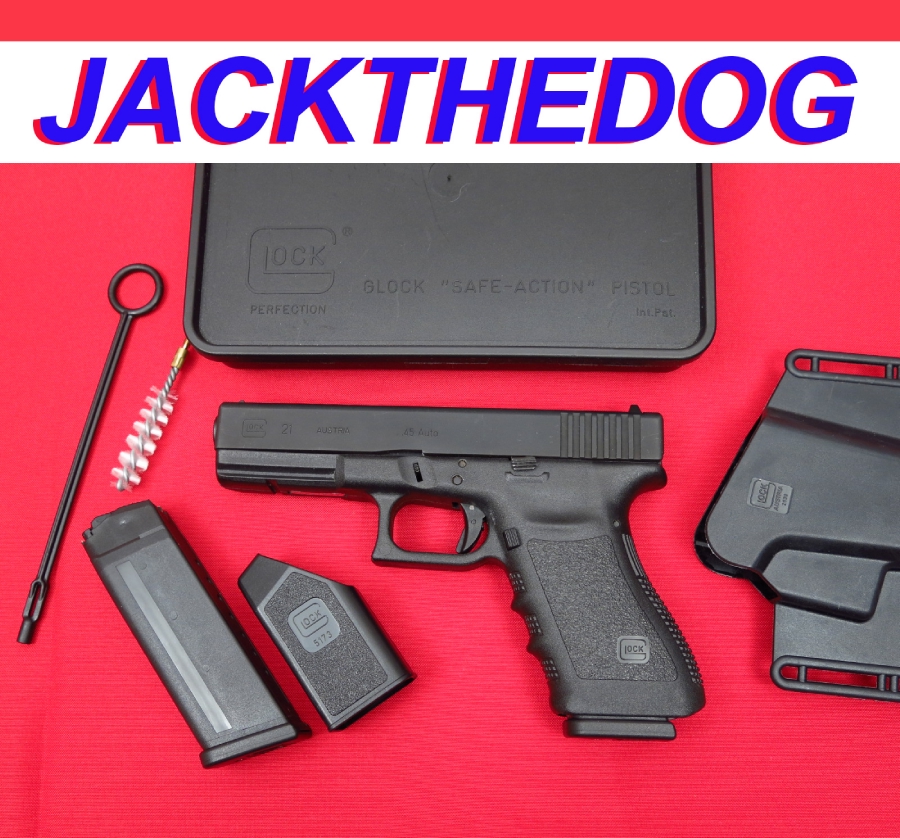 Glock 21 Full Size .45 Acp 3rd Gen, 10-Rnd Mags...Near New, Mfd 1999 ...