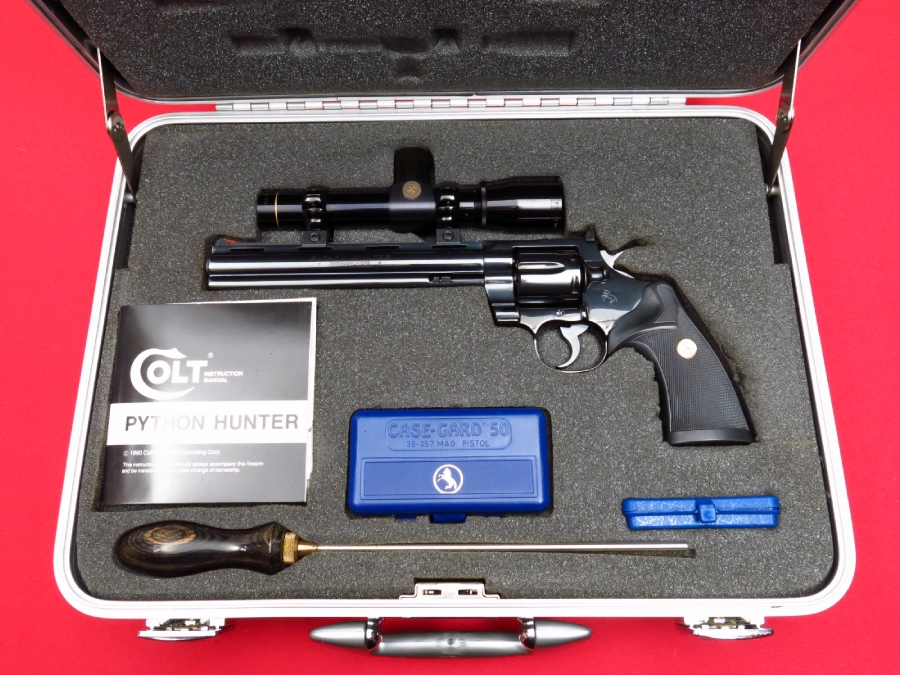 Colt Python Hunter .357 Mag 8" Scoped...As New In Case + Holster...No ...