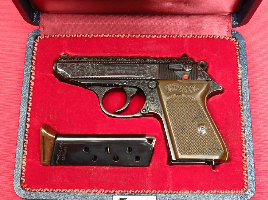 Walther Ppk Factory Engraved Made In Germany...Mint In Case...C&R Ok ...