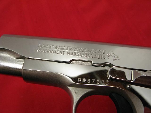 Colt - Government .380 Factory Bright Nickel.....Mint Condition In Box ...