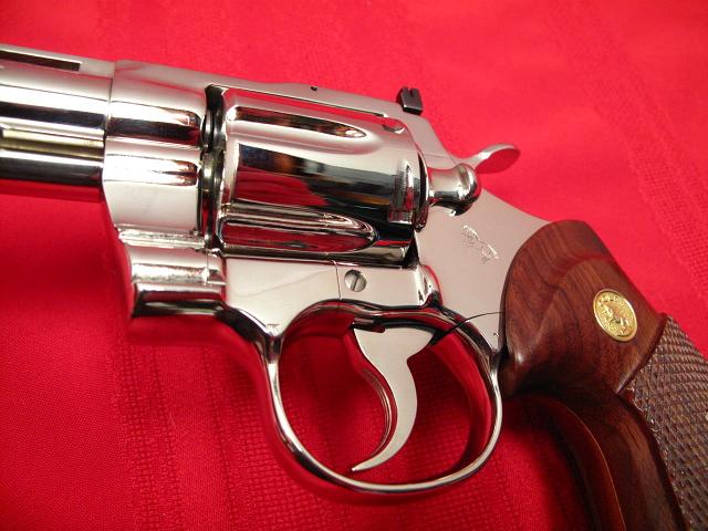 Colt - Python .357 Magnum 6-Inch, Nickel....Gorgeous Mint Gun....In Box For Sale at GunAuction ...