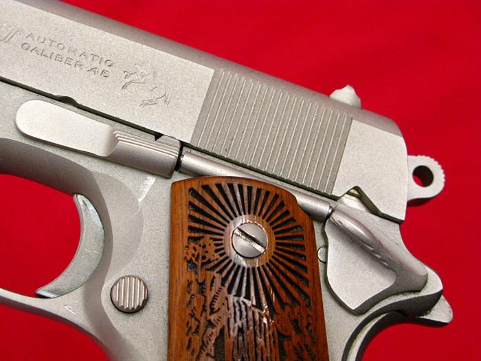 Colt - Combat Commander .45 Factory Electroless Nickel, Custom Grips ...
