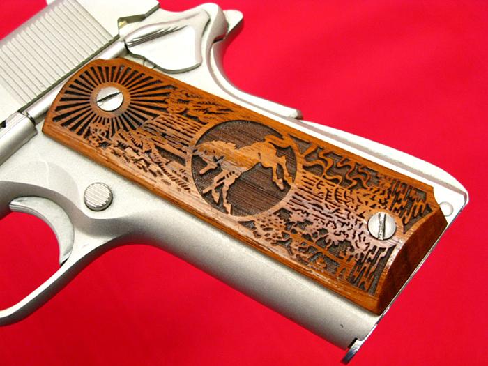 Colt - Combat Commander .45 Factory Electroless Nickel, Custom Grips ...