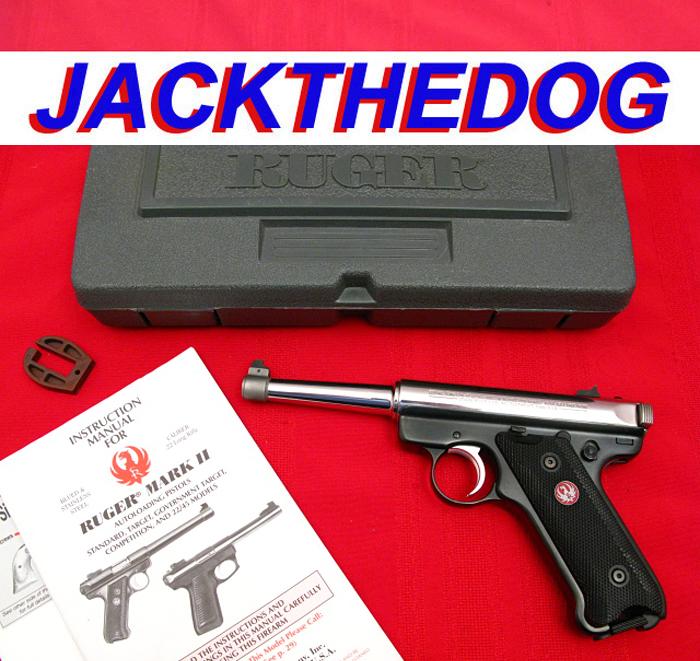 RUGER - MARK II CUSTOM .22 LR Polished Stainless/Blue 2-tone...Mint ...