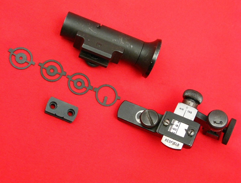 Redfield Olympic Target Sights Front & Rear W/ Inserts...Good Shape ...