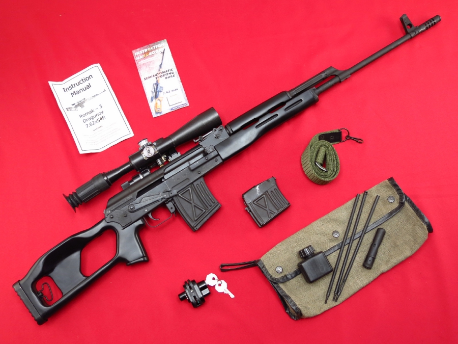 Romanian - Romak 3 'Dragunov' 7.62x54r Semi-Auto Sniper Rifle W/ Scope ...
