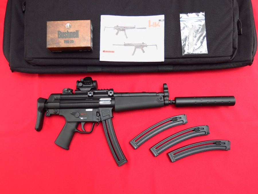 Hk / Walther Mp5 A5 .22lr Collapsible Stock, Red Dot, 4 25-Rd Mags...As ...