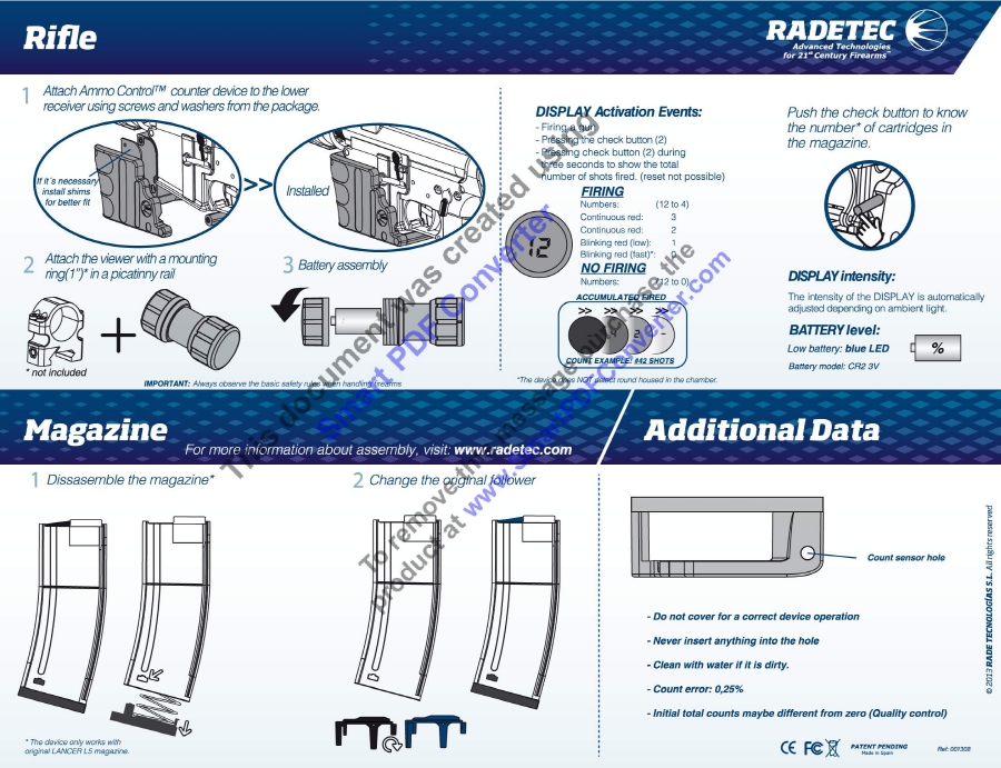 Radetec Ar-15 Digital Round Counter Colt Sig S&W For Sale at GunAuction ...
