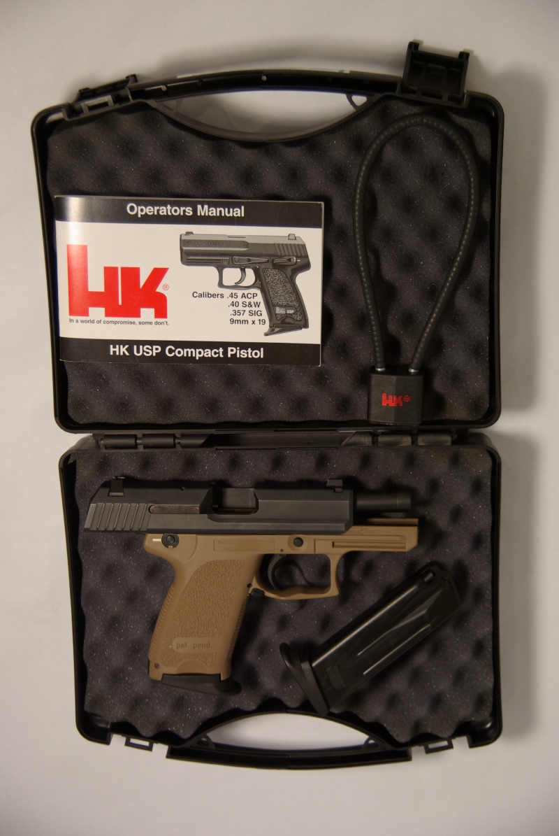 Heckler & Koch Usp Compact .40 Cal Black/Tan For Sale at GunAuction.com ...