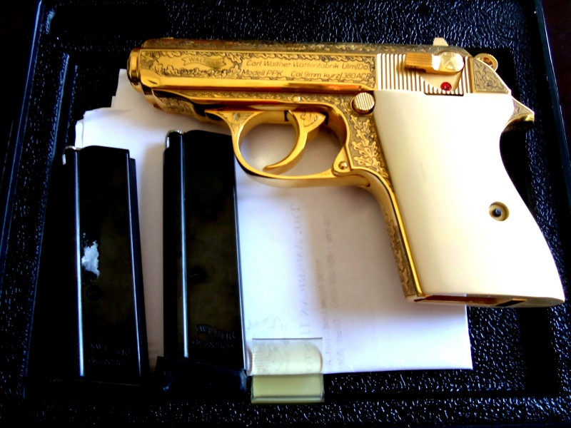 Walther, Carl Limited Edition 24k Gold Plated Mi-6 Walther Ppk For Sale ...