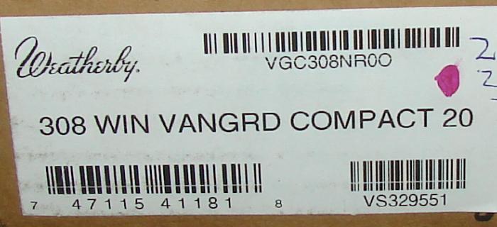 Weatherby Vanguard Youth Compact .308 Caliber New No Res For Sale at ...