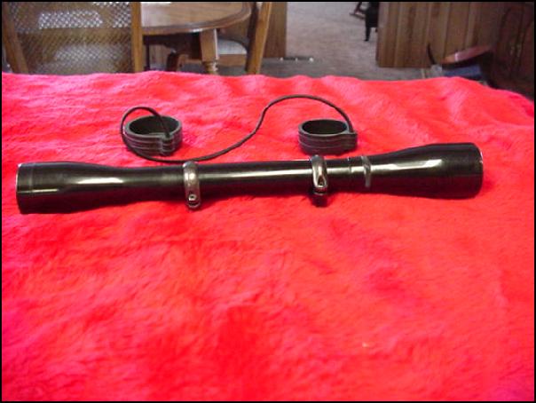 Leupold 4x pioneer scope with caps and rings - Picture 3