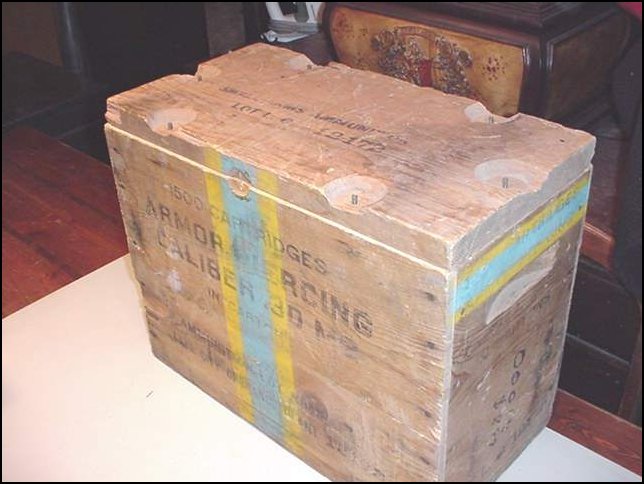 WW2 WOOD AMMO BOX .30 AP M2 1500 ROUND BOX WW2 - Picture 2